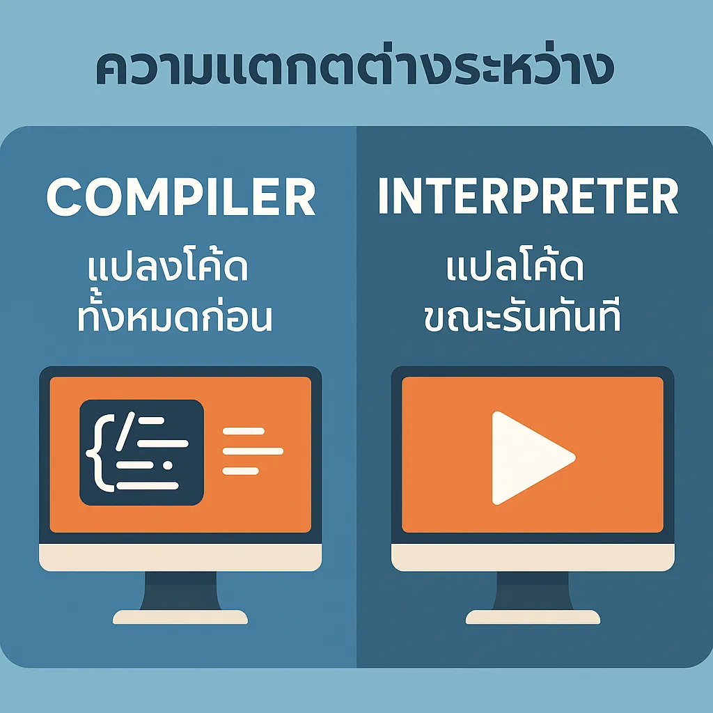 ความแตกต่างระหว่าง Compiler และ Interpreter - Poolsawat's Blog