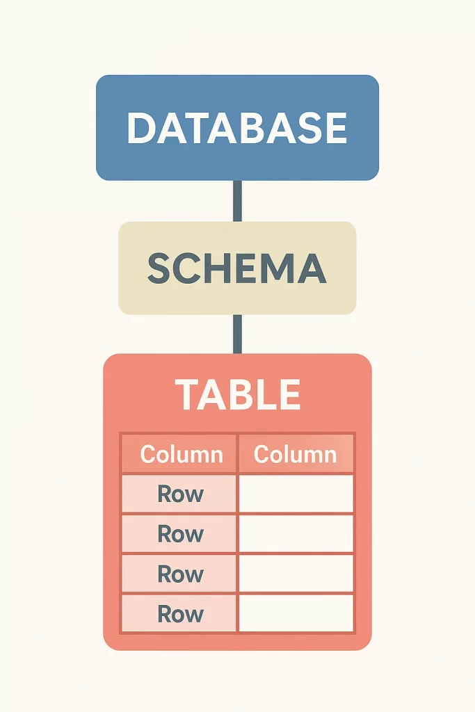 ทำความเข้าใจ Database, Schema, Table, Row, Column - Poolsawat's Blog