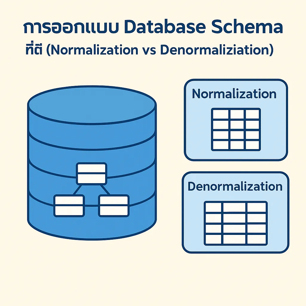 การออกแบบ Database Schema ที่ดี (Normalization vs Denormalization) - Poolsawat's Blog
