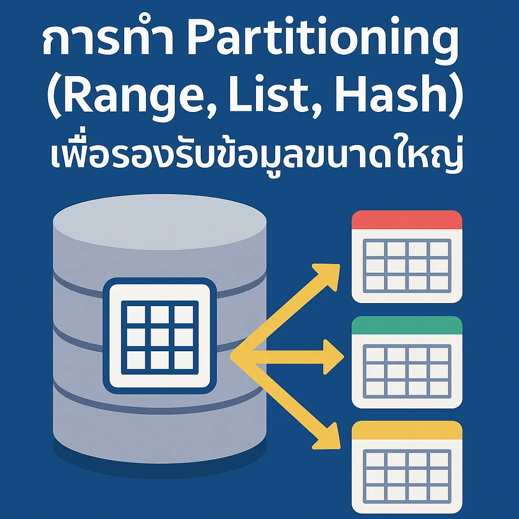 การทำ Partitioning (Range, List, Hash) เพื่อรองรับข้อมูลขนาดใหญ่ - Poolsawat's Blog